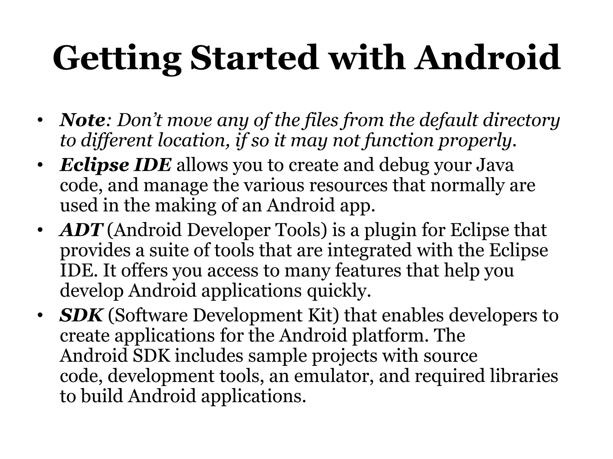 Android App development I | PPT