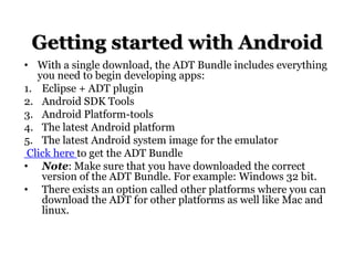 Android App development I | PPT