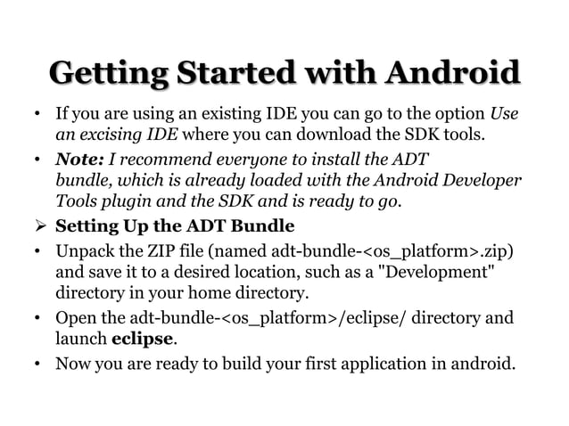 Android App development I | PPT