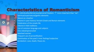Romanticism Lecture by Faisal Ahmed_WEEK 1_ENG 409 | PPT