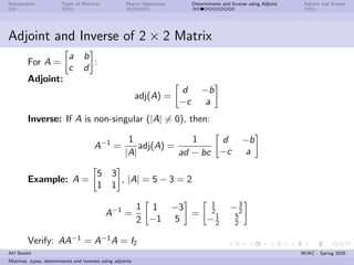 Linear Algebra first lecture - Introduction to matrices, types and ...