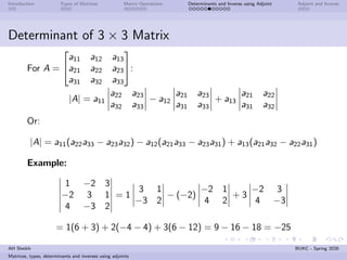 Linear Algebra first lecture - Introduction to matrices, types and ...