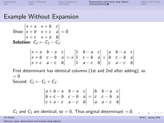 Linear Algebra first lecture - Introduction to matrices, types and ...