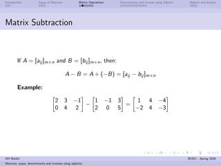 Linear Algebra first lecture - Introduction to matrices, types and ...