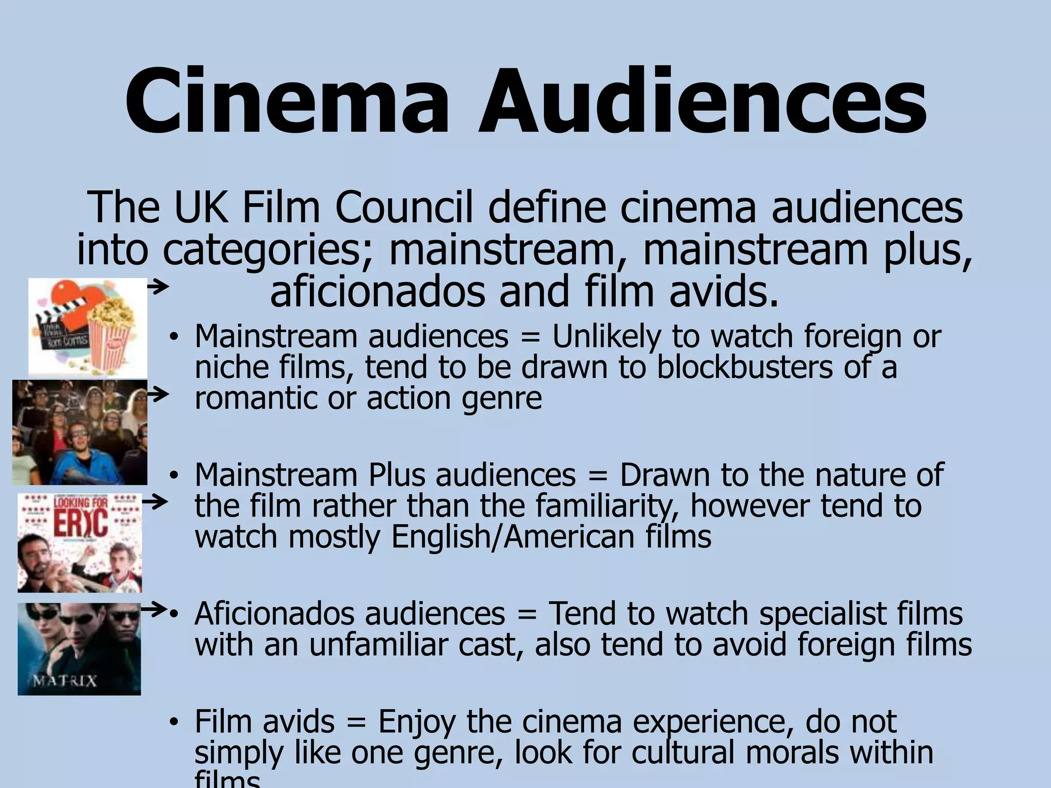 Target audience research - cinema audiences | PPTX