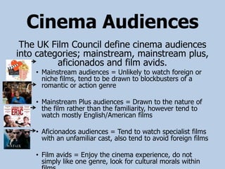 Target audience research - cinema audiences | PPTX