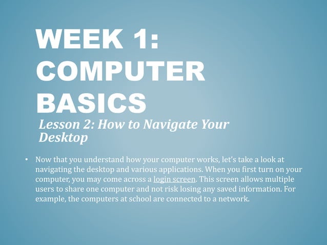 Week 1 lesson 2 for Intro to Tech class | PPTX | Internet for Beginners ...