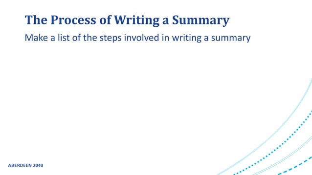 Week 1 lesson 4 summary writing | PPTX