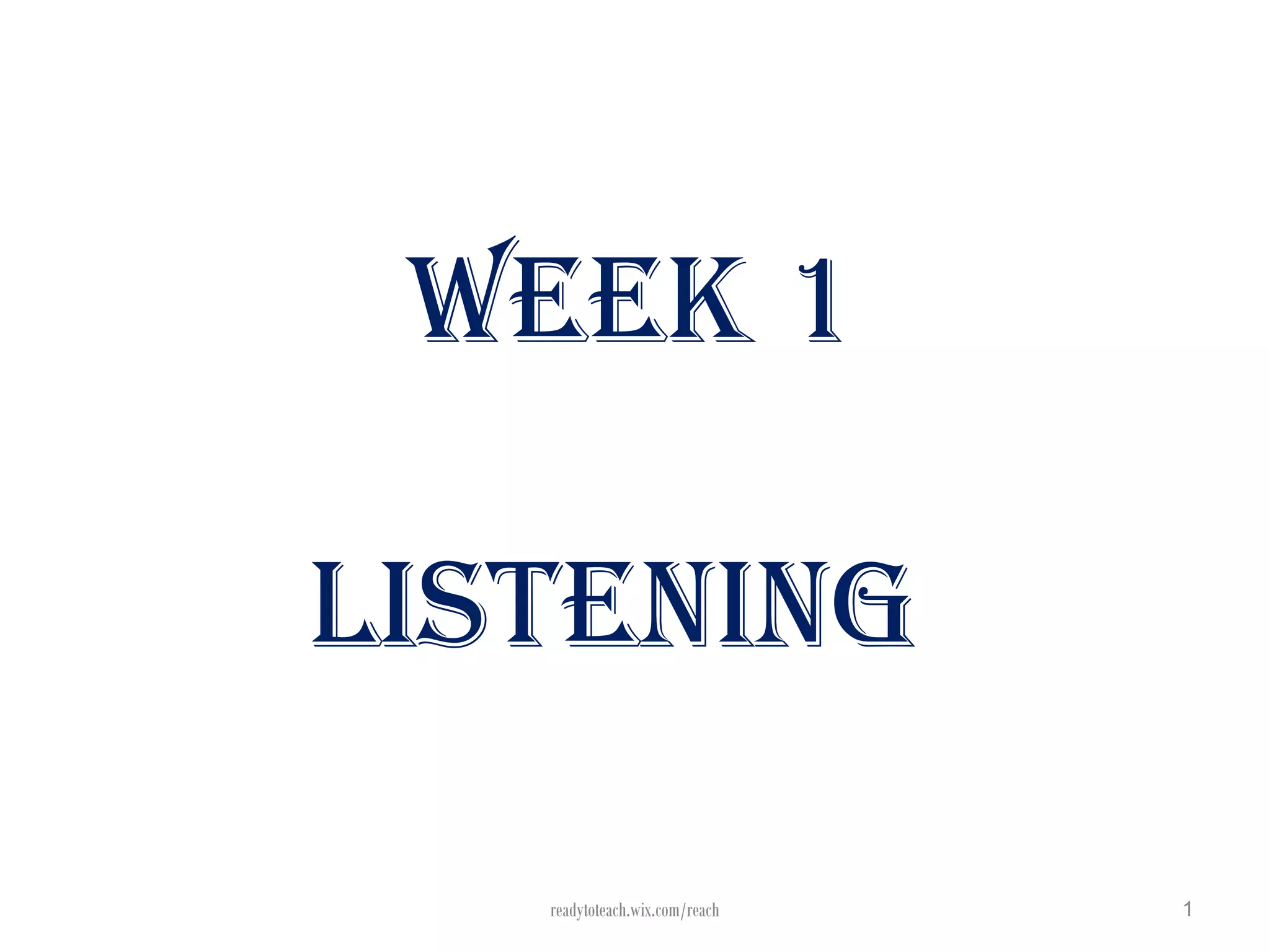 Introduction to Listening Skill | PPT