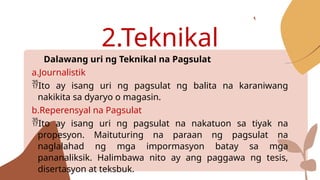 Week 1 Malikhaing Pagsulat-Natutukoy ang pagkakaiba ng makathaing ...