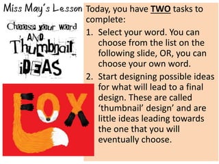 Week 1 MoodBoard and Thumbnails.pptx