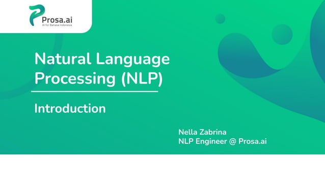 Week 1 Natural Language Processing Introduction | PPT