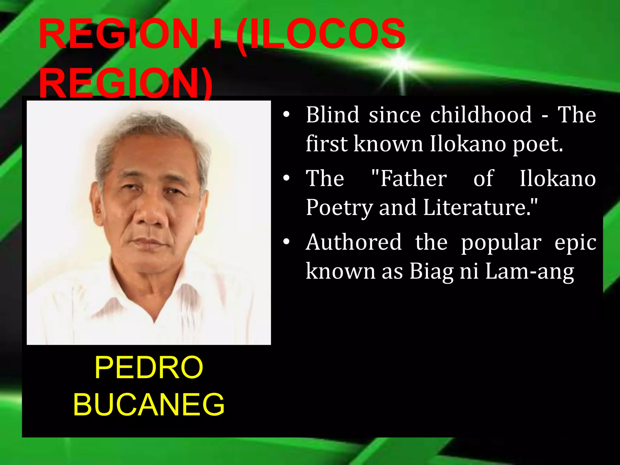 Week 1 no. 3 philippine representative texts and authors from each ...