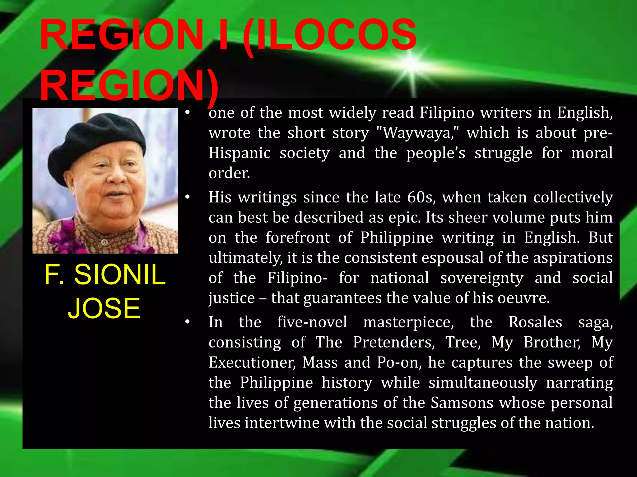 Week 1 no. 3 philippine representative texts and authors from each ...