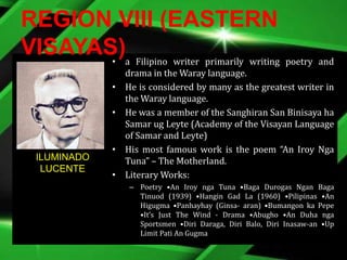 Week 1 no. 3 philippine representative texts and authors from each ...