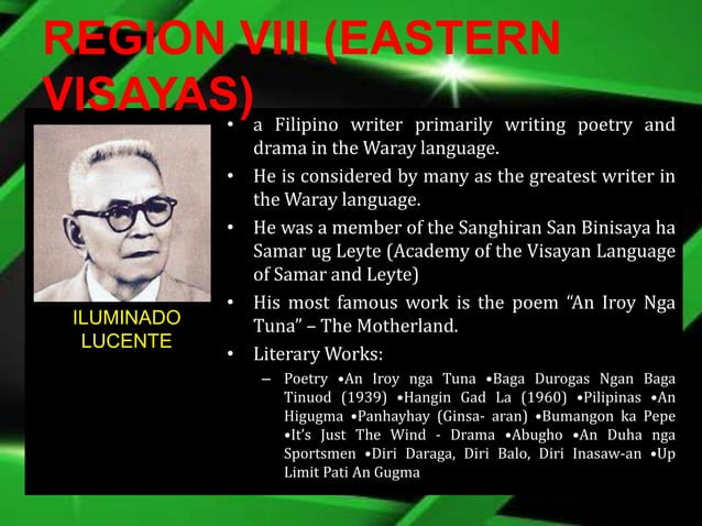 Week 1 no. 3 philippine representative texts and authors from each ...