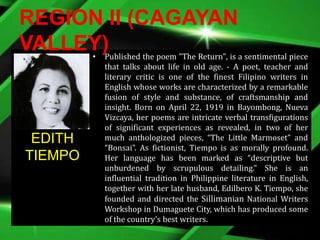 Week 1 no. 3 philippine representative texts and authors from each ...