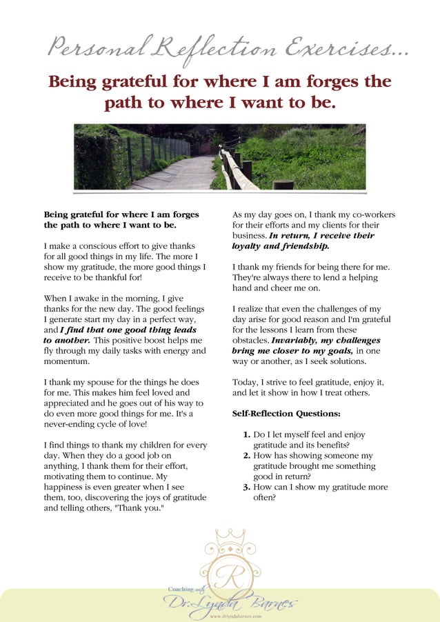 Week 1 of Positive Reflections | PDF