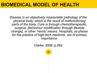 WAYS OF UNDERSTANDING HEALTH 261 | PPT