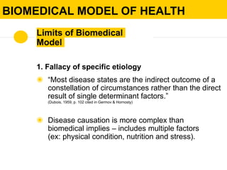 WAYS OF UNDERSTANDING HEALTH 261 | PPT