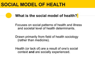 WAYS OF UNDERSTANDING HEALTH 261 | PPT