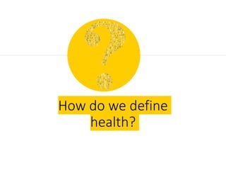 WAYS OF UNDERSTANDING HEALTH 261 | PPT
