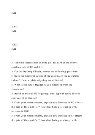 WEEK 1· Op-Amp Introduction1. Read Chapters 1-2 in the text Op Amp.docx