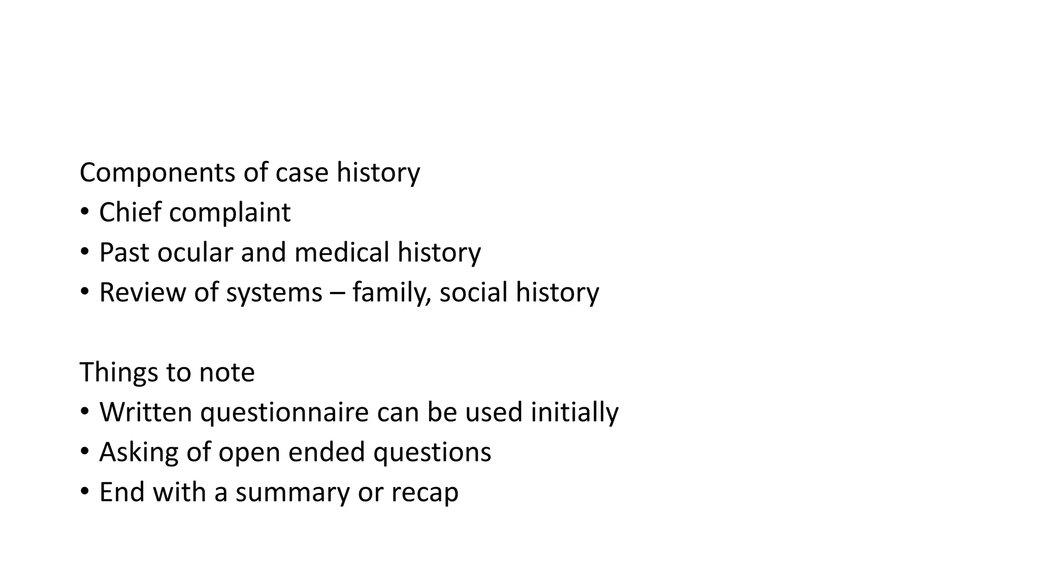 Basics of case history | PPTX