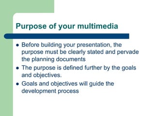 Planning Your Multimedia Presentation | PPT