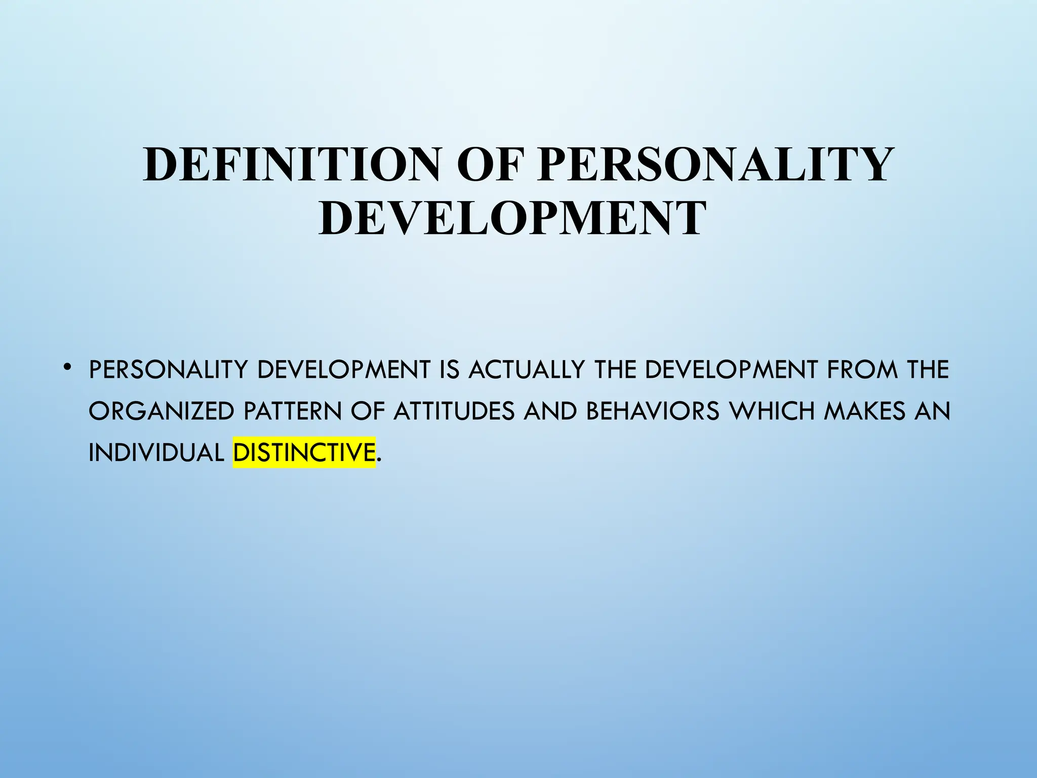 Personality Development Lesson 1 , week 1 | PPTX
