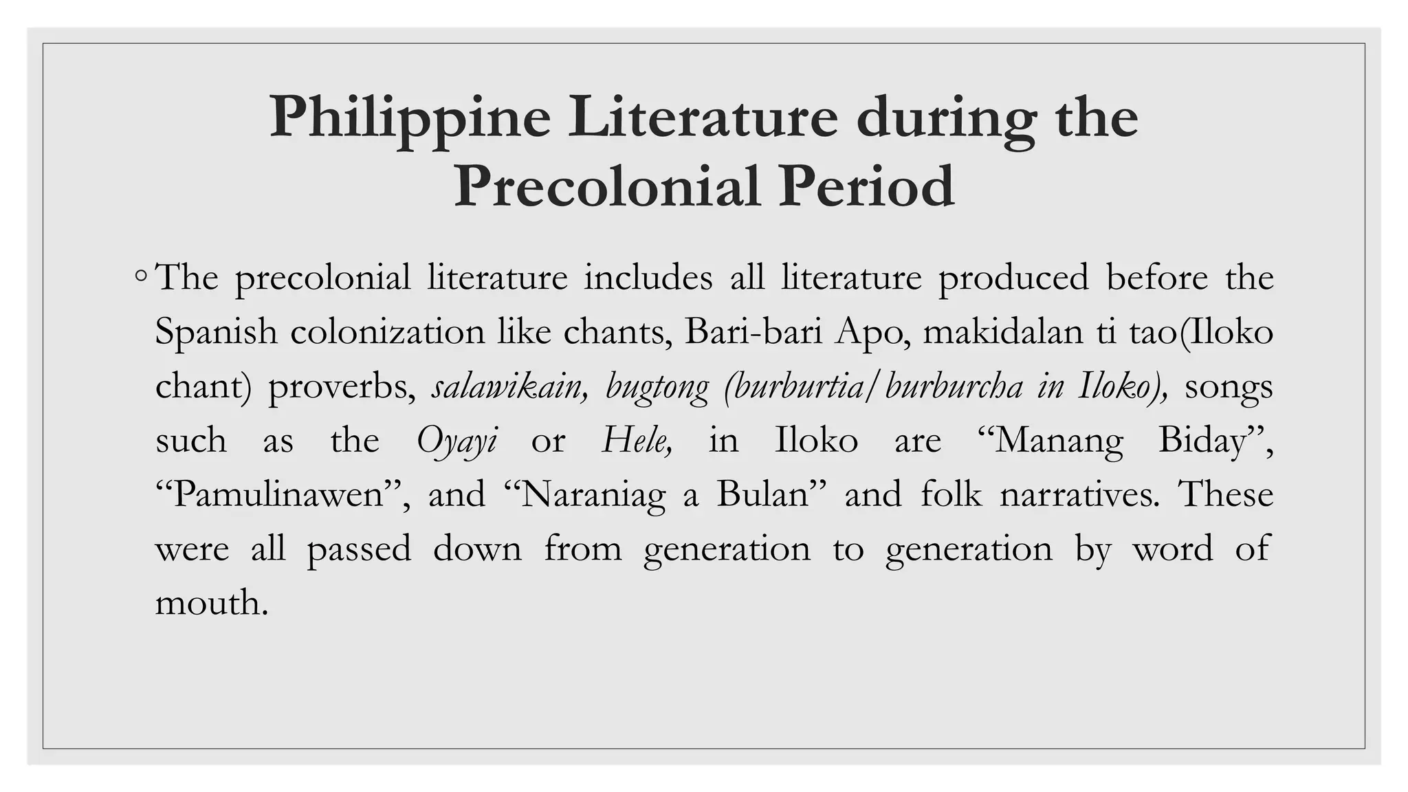 Philippine Literary History | PPTX