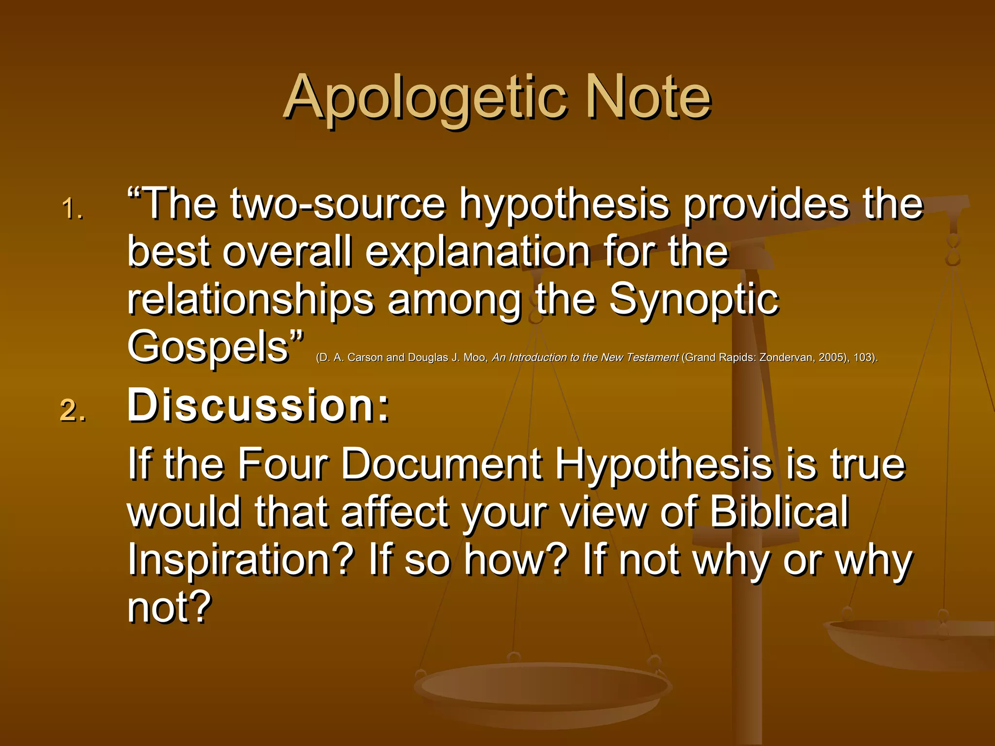 Bi 103 Week 1 ppt synoptic gospels source criticism | PPT