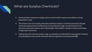 Surplus Chemicals: The Beginnning | PPT