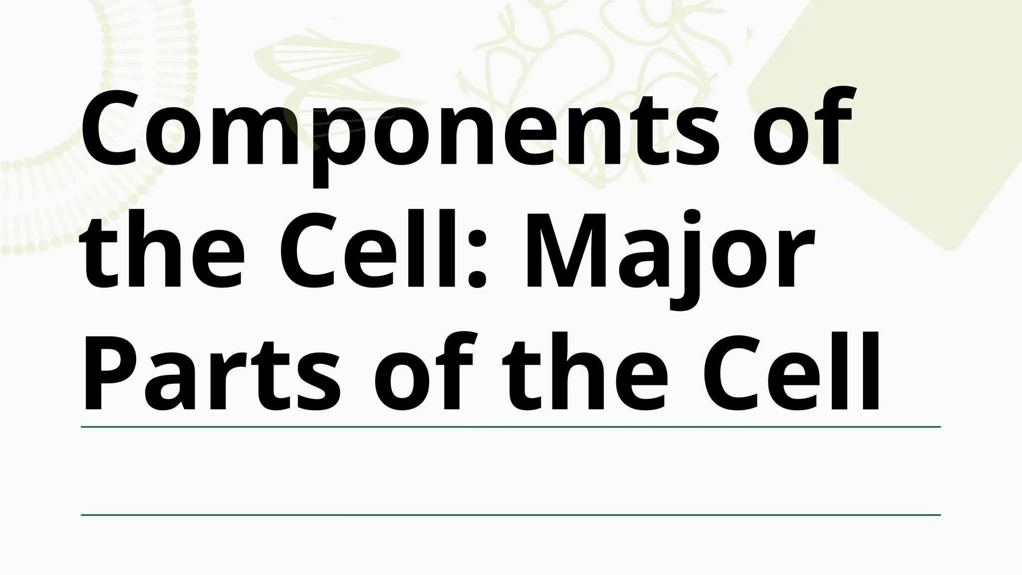 GEN. BIOLOGY: THE CELL AND THE CELL THEORIES | PPTX