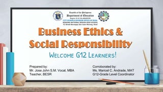 business ethics and social responsibility | PPTX