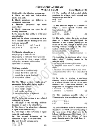 Week 1 question paper | DOCX | Physics | Science