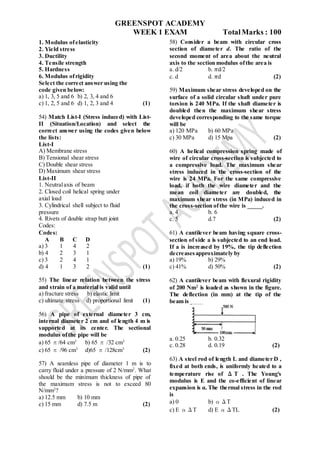 Week 1 question paper | DOCX | Physics | Science