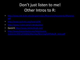 R Introduction | PPT