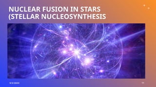 Formation of heavier elements during star formation and evolution | PPT