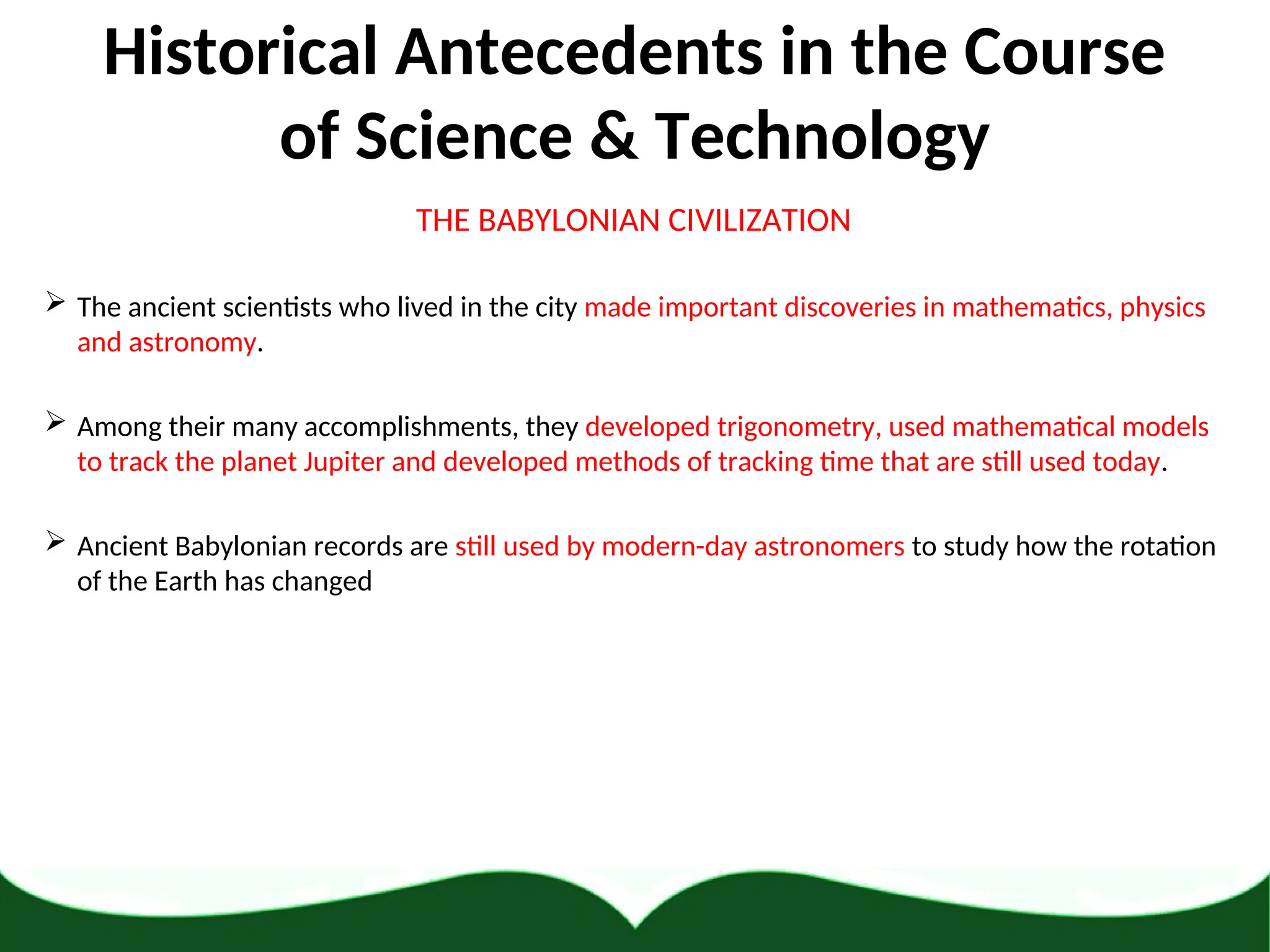 Science and Technology during Sumerian, Babylonian and Egyptians | PPT