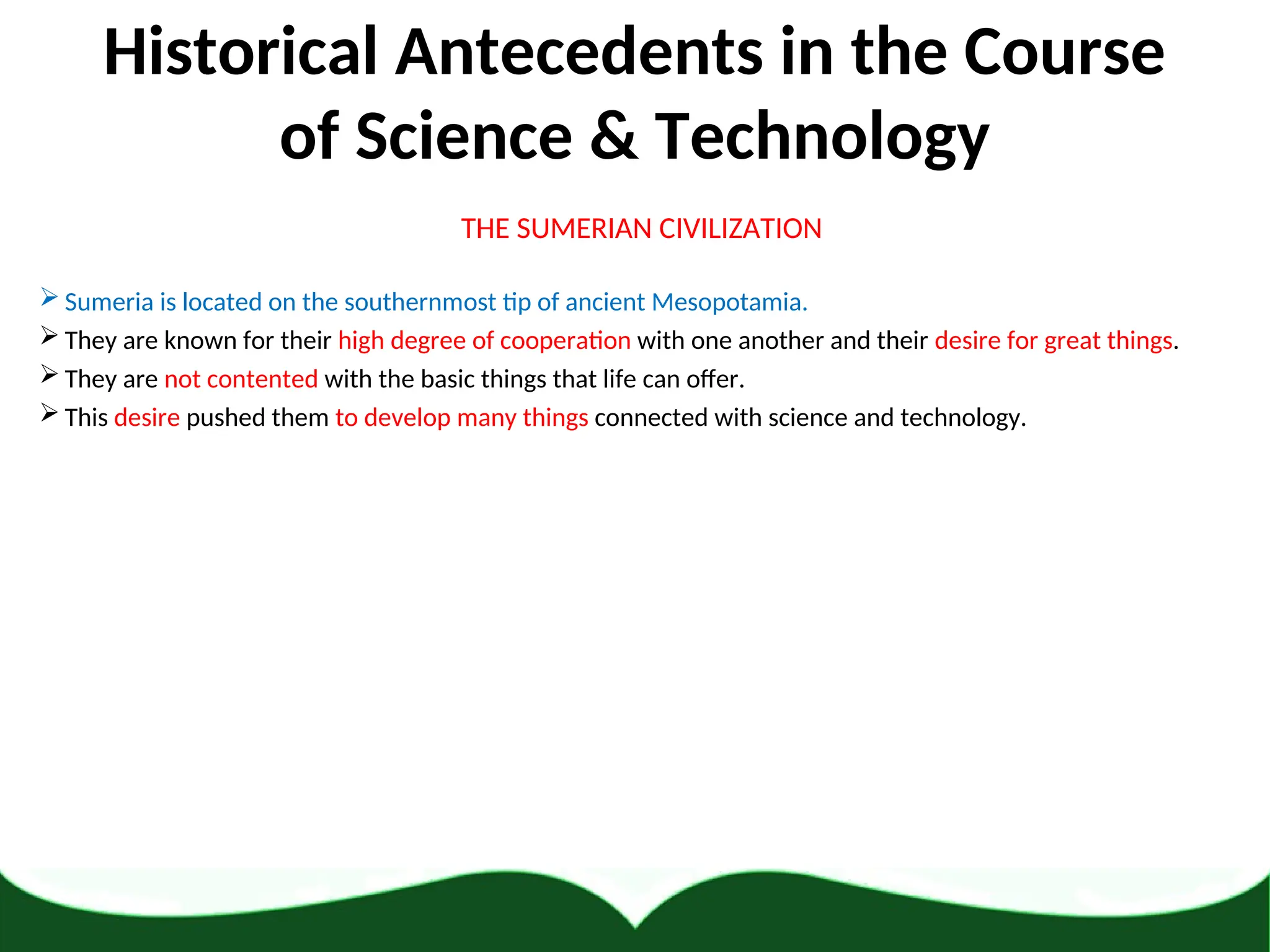 Science and Technology during Sumerian, Babylonian and Egyptians | PPT