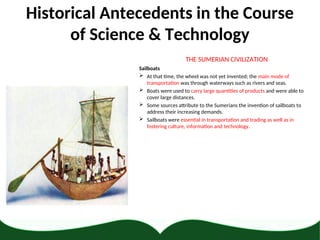 Science and Technology during Sumerian, Babylonian and Egyptians | PPT
