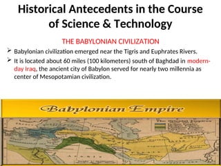 Science and Technology during Sumerian, Babylonian and Egyptians | PPT