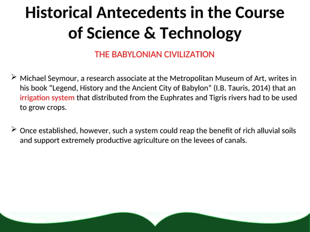 Science and Technology during Sumerian, Babylonian and Egyptians | PPT ...