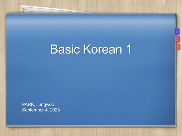 Introduction to Basic Korean language pdf | PDF | Education