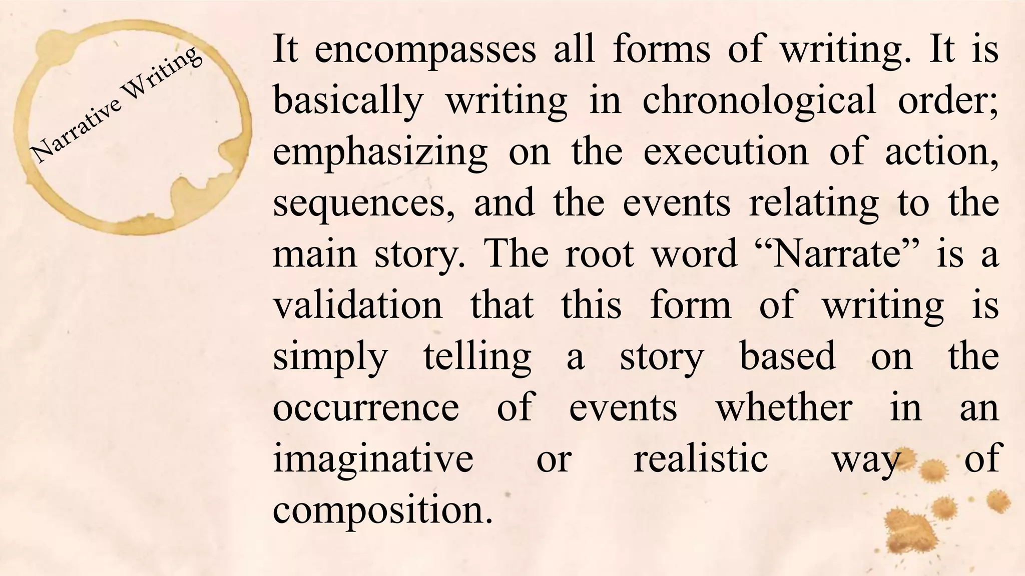 The Four Types of Writing | PPTX
