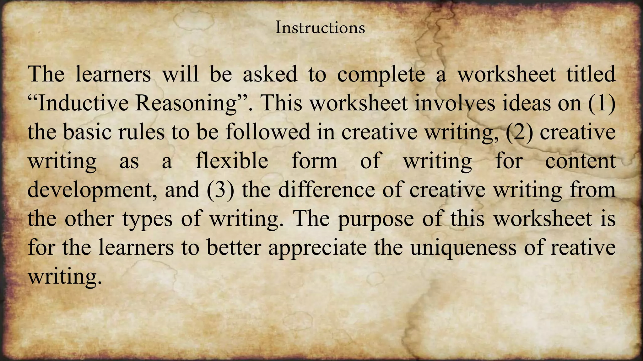 The Four Types of Writing | PPTX