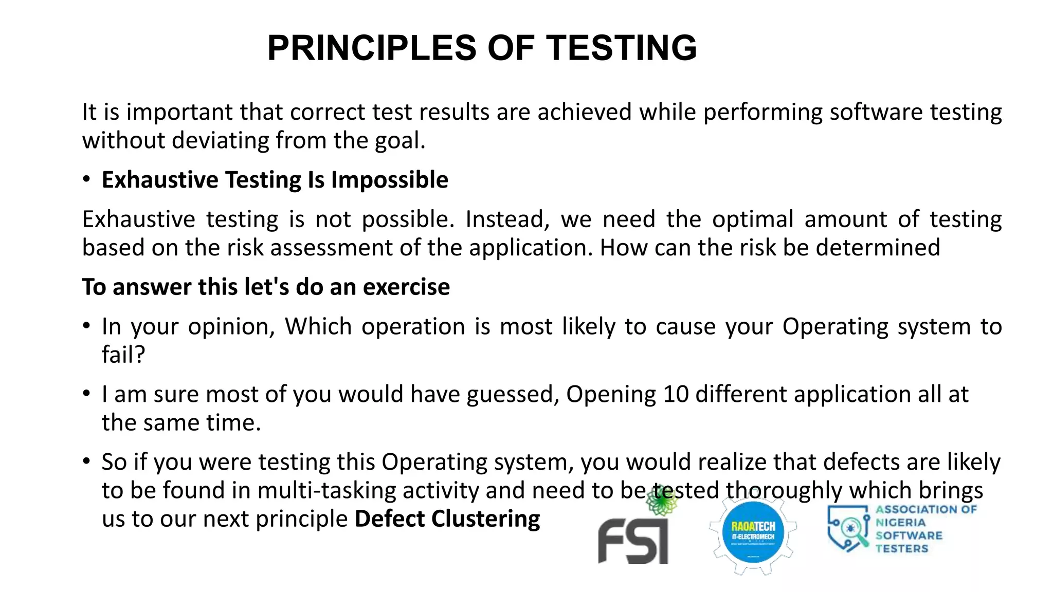 Software Testing Trafundamentals Of Software Testingpptx