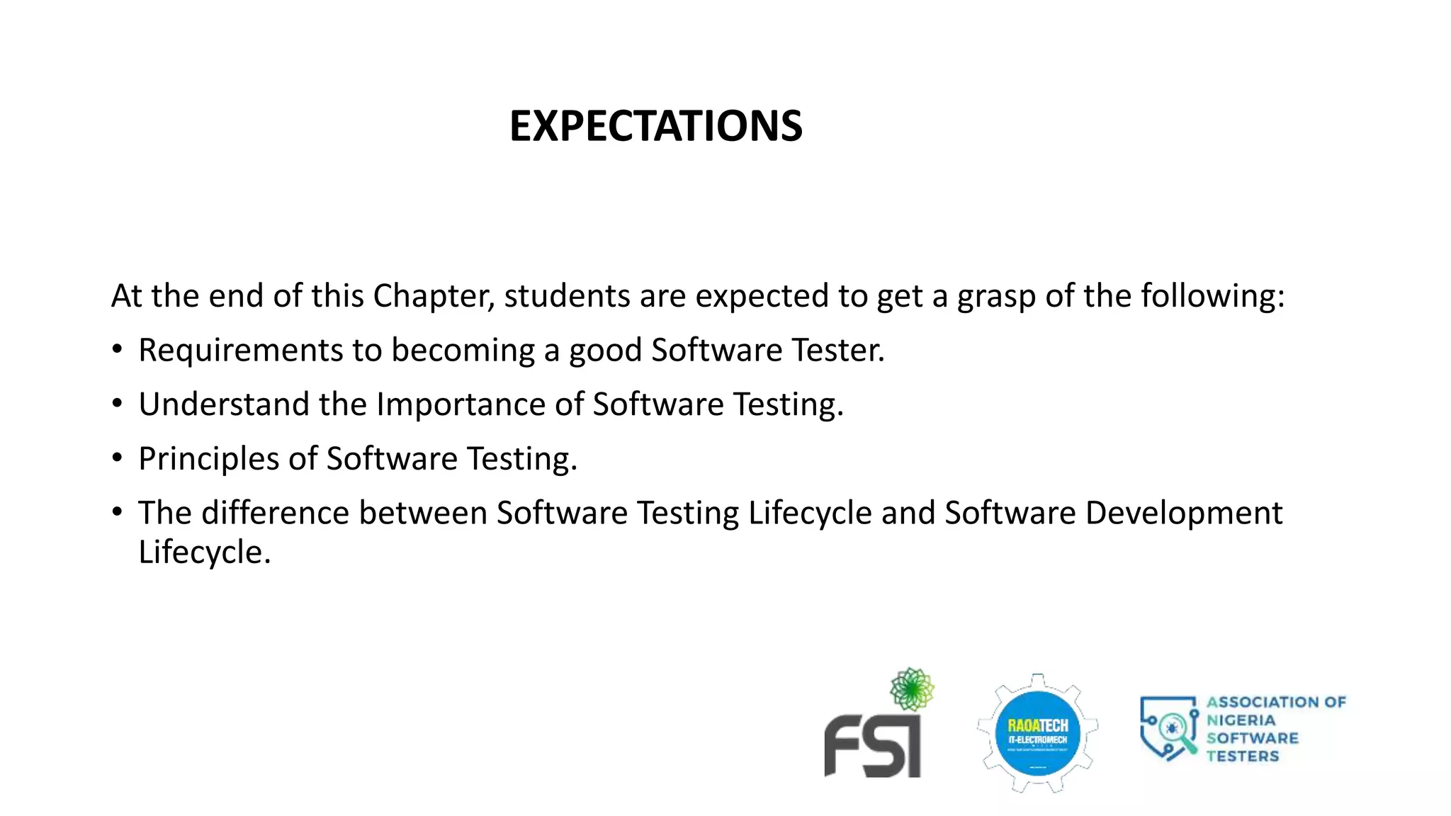 Software Testing Trafundamentals Of Software Testingpptx