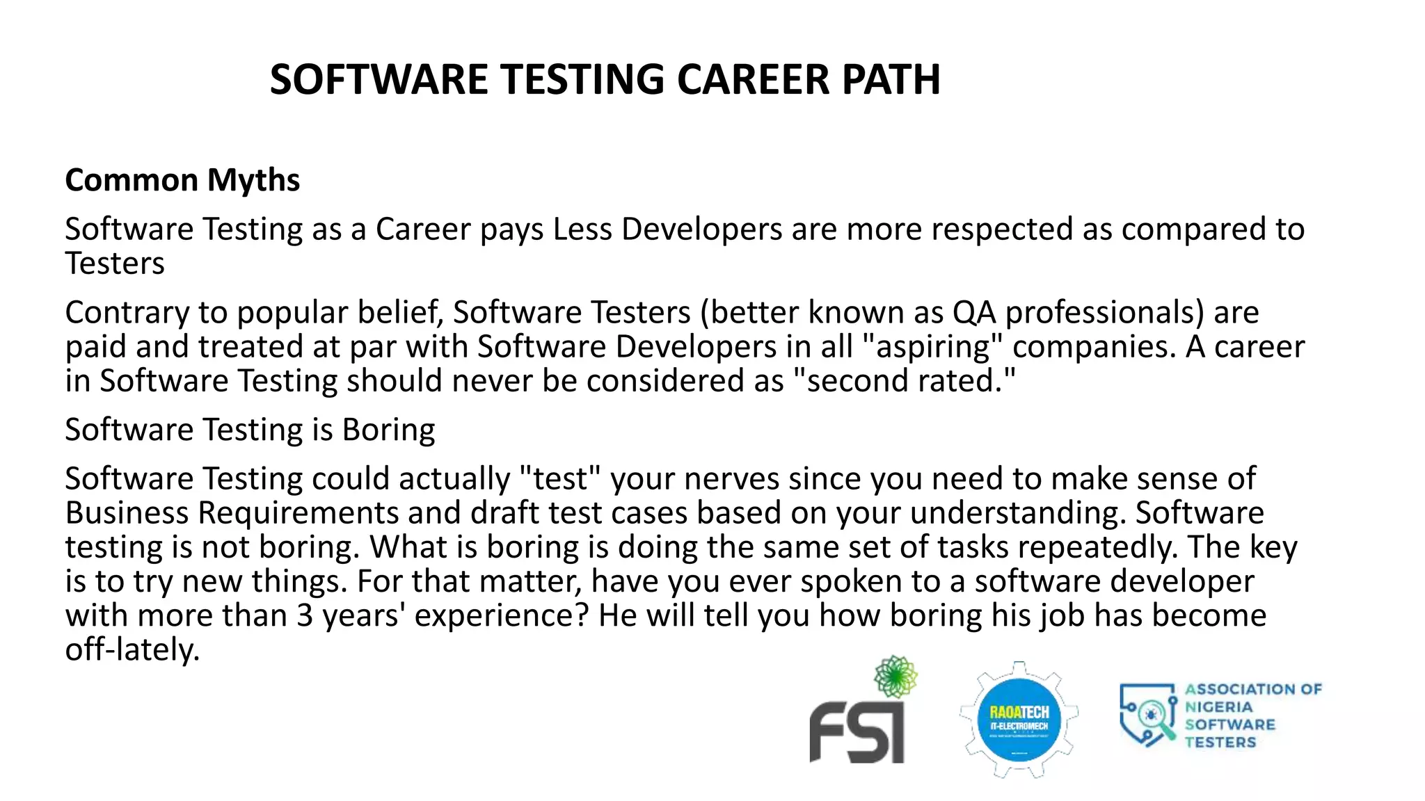 Software Testing Trafundamentals Of Software Testingpptx